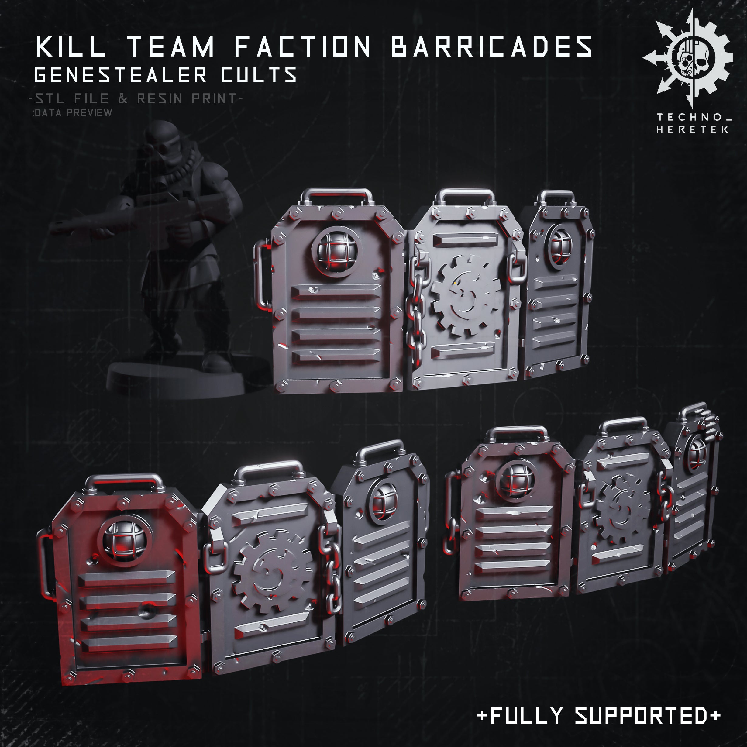 Gene Militia Faction Barricade for Kill team - STL File Pack – techno ...