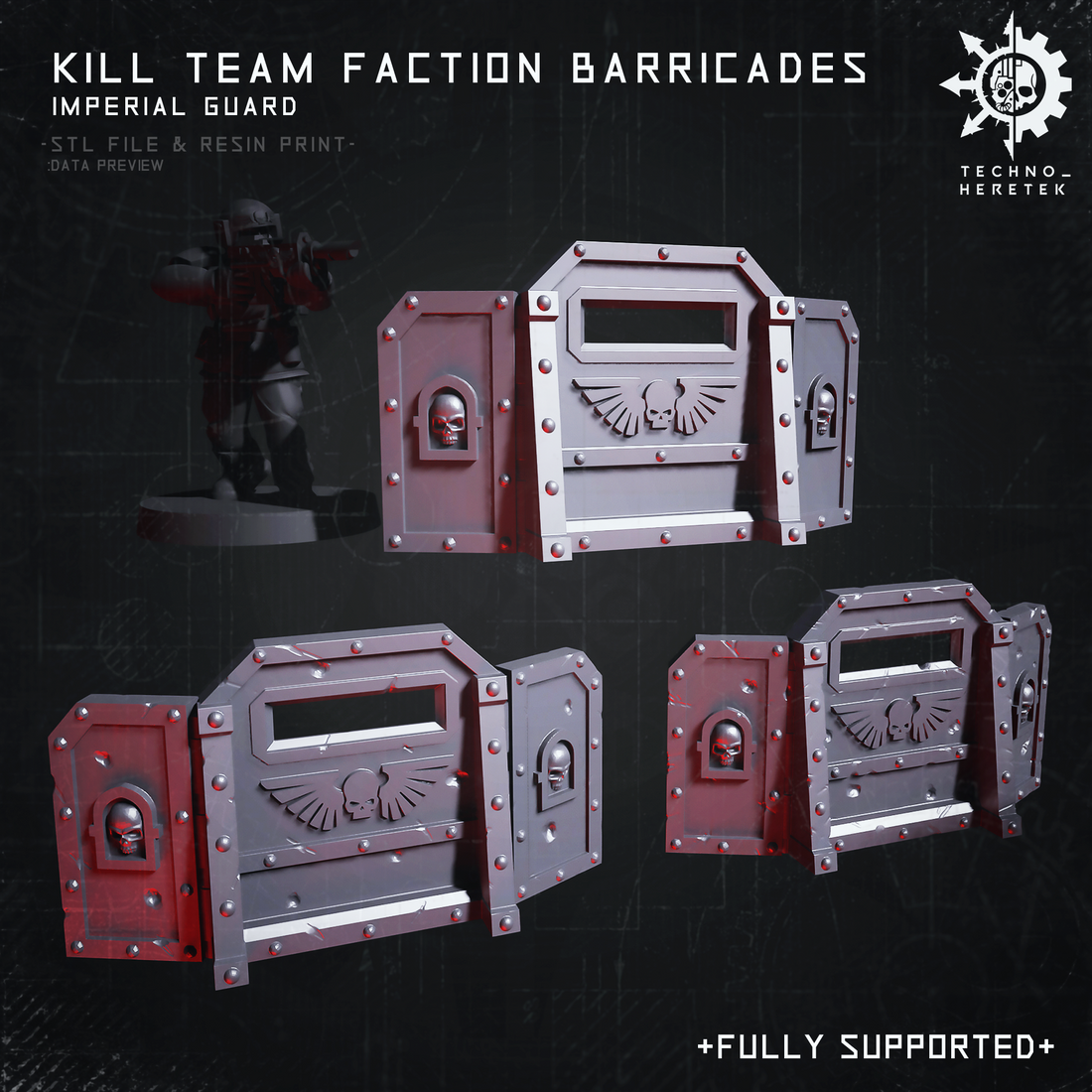 Imperial Infantry Faction Barricade for Kill team - STL File Pack ...