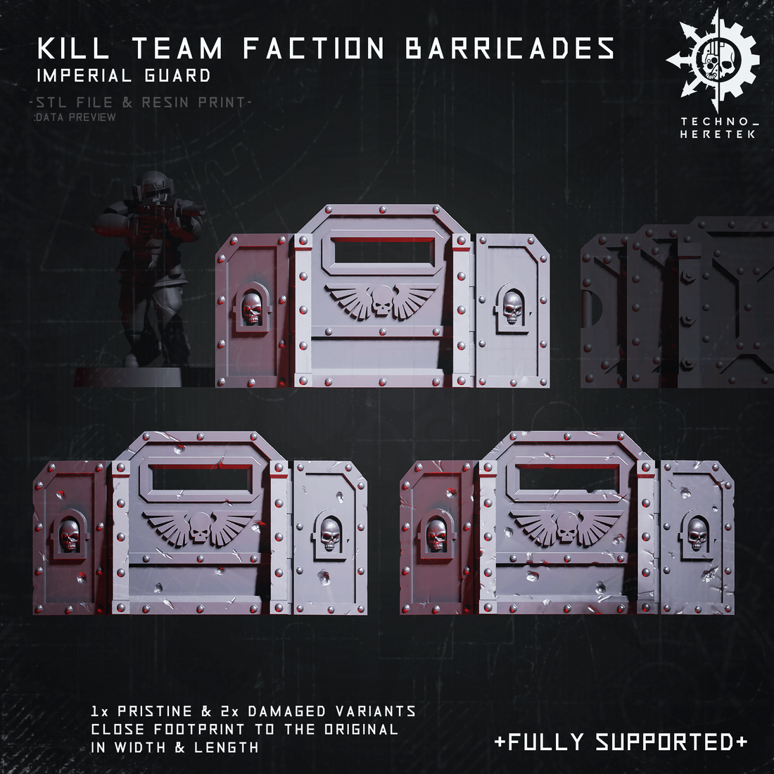 Imperial Guard Faction Barricade for Kill team - STL File Pack – techno ...