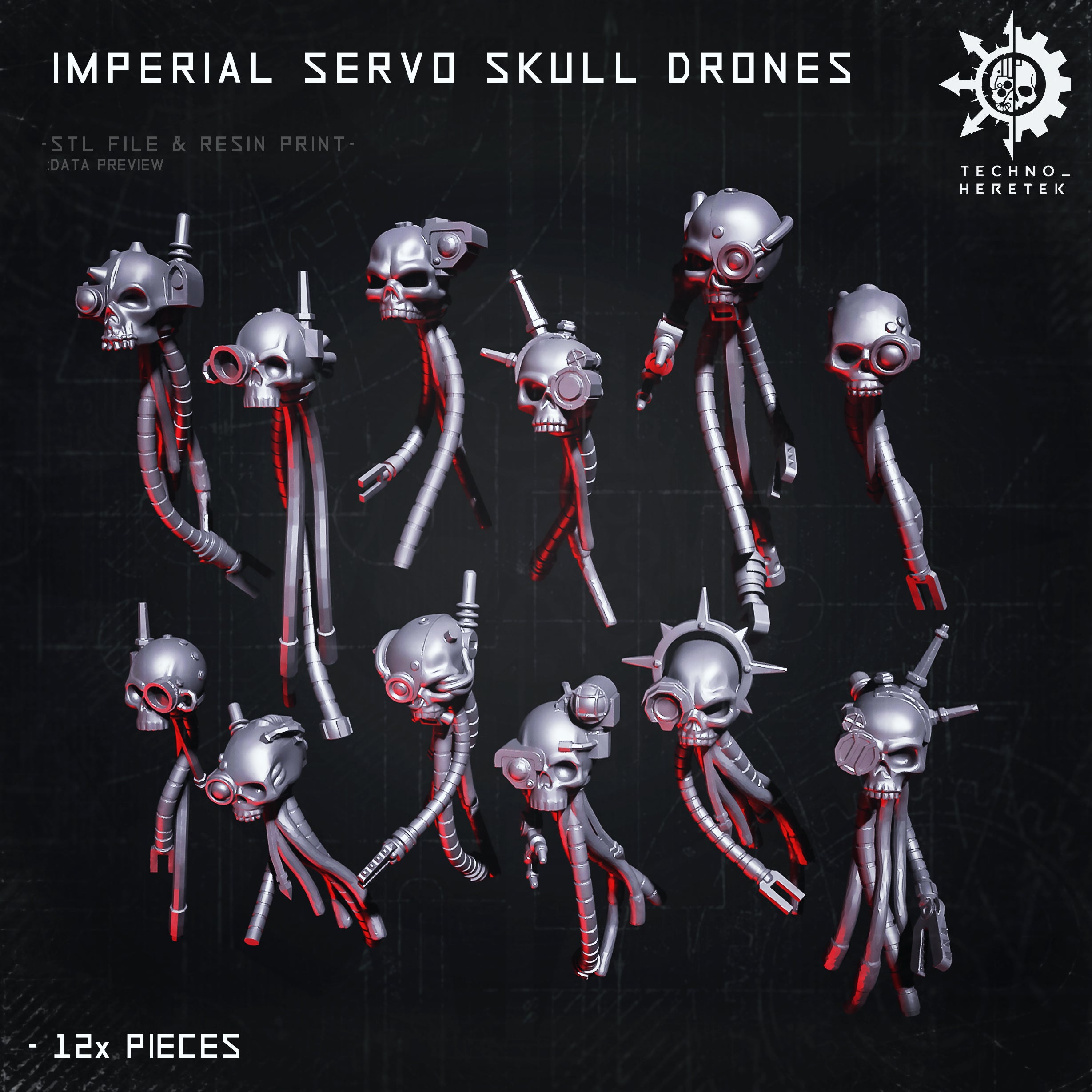 Imperial Mechanical Skull Drones – techno heretek