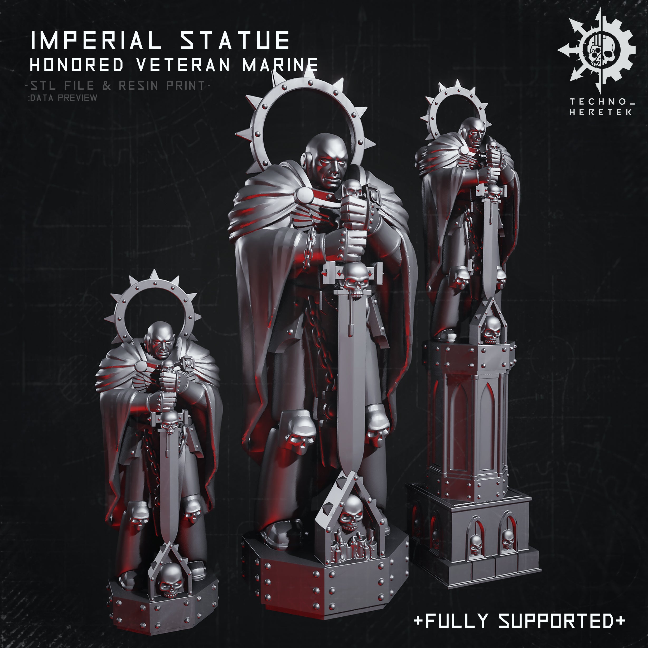 Imperial Statue - Honored Veteran Marine - STL File Pack – techno heretek