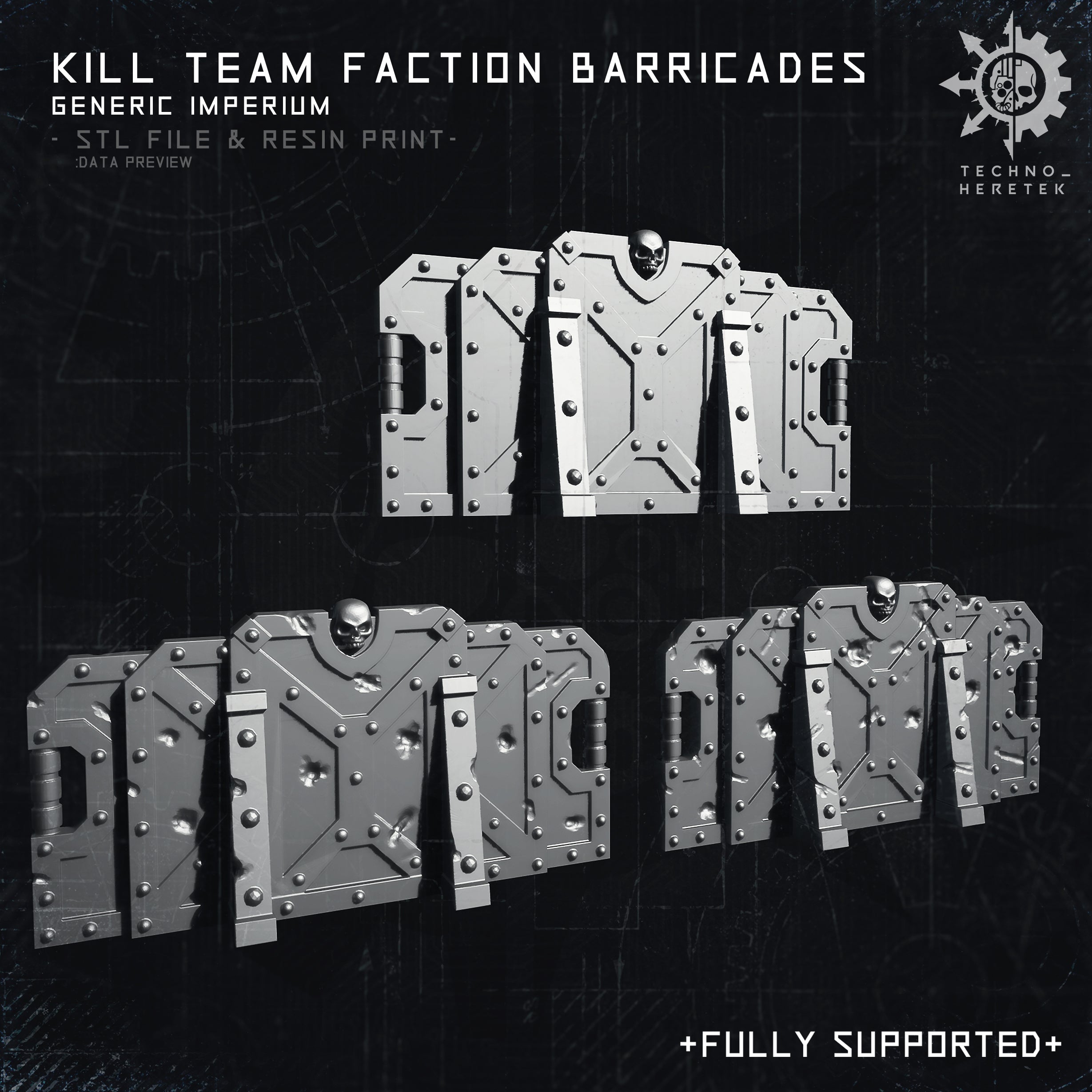 Imperium Faction Faction Barricade for Kill team - STL File Pack ...